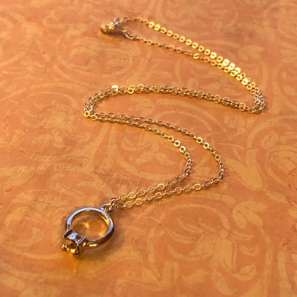 Jewelry | Sterling Silver Engagement Ring Necklace | Poshmark